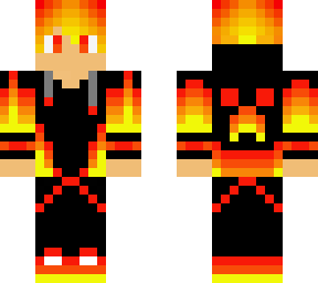 Fire Boy With Fire Hair | Minecraft Skin