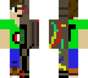 TONPROHD485 half-robot | Minecraft Skin