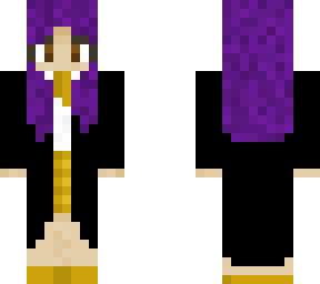 hufflepuff purple hair | Minecraft Skin