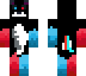 ice and fire furry wolf | Minecraft Skin