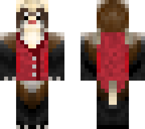 red classy ferret | Minecraft Skin