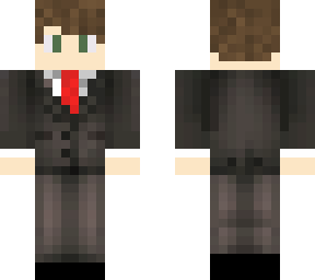 Guy with Suit and red tie | Minecraft Skin