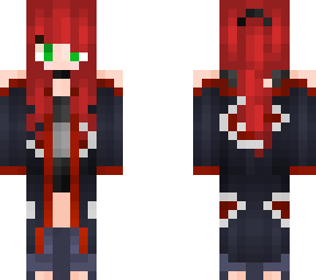 Resubido gracias al creador que lo hizo akatsuki girl | Minecraft Skin