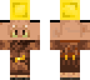 Piglin With A Gold Block | Minecraft Skin