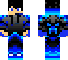 skin de gamer azul | Minecraft Skin