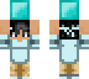 Uranus Boy carrying a Diamond Block | Minecraft Skin