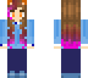 Brown hair w/highlights | Minecraft Skin
