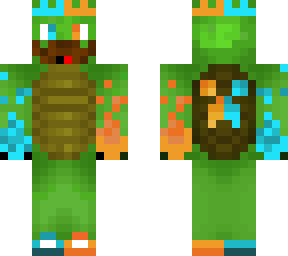 Fire & Ice Turtle King Mustache | Minecraft Skin