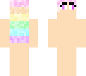 Rainbow hair base | Minecraft Skin