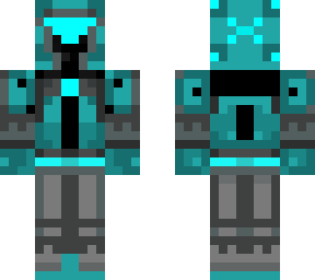 Ender Defender With Custom helmet and removable armor | Minecraft Skin
