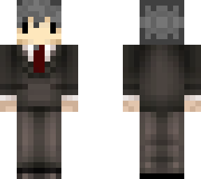 Grian head with gray hair and Mumbo suit | Minecraft Skin