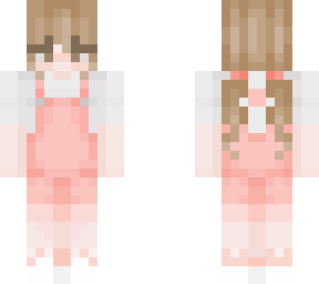 Kawaii Girl in Overalls | Minecraft Skin