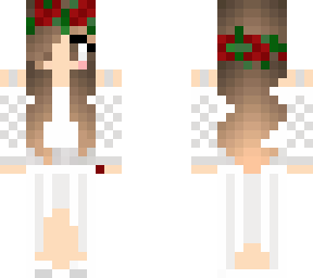 dress wedding white red roses bride | Minecraft Skins