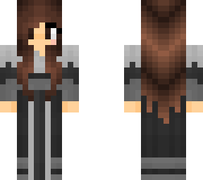 Medieval Robes - Long Hair and Hands - Grey | Minecraft Skin