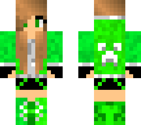 Green Creeper Girl | Minecraft Skin