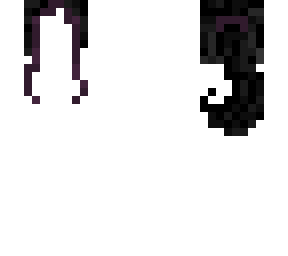 Black ponytail (Base) | Minecraft Skin