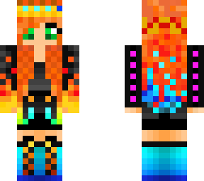 Blaze Fire and Ice Queen V2 | Minecraft Skin
