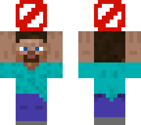 Steve Holding Barrier block | Minecraft Skin