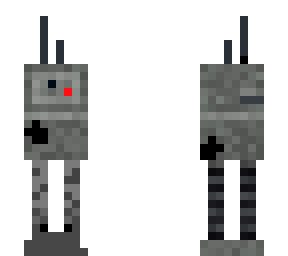 Gonk droid with antennae and blaster mark | Minecraft Skin