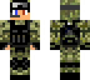 fire and ice soldier | Minecraft Skin