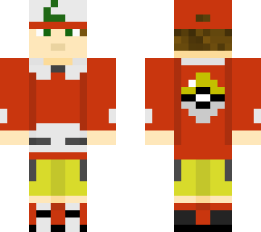 gold with ash's hat | Minecraft Skin