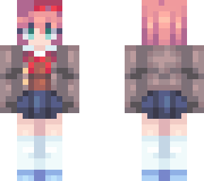 sayori with eyes | Minecraft Skin