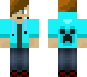 Blue creeper gamer | Minecraft Skin