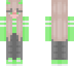 lime green//girl | Minecraft Skin