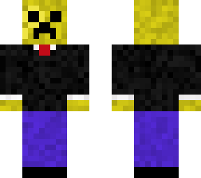 yellow creeper suit monocle | Minecraft Skins