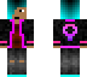 Cyberpunk Synthwave Outrun male | Minecraft Skin