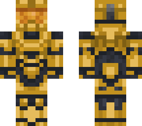 Golden Master Chief from Halo with bigger armor | Minecraft Skin