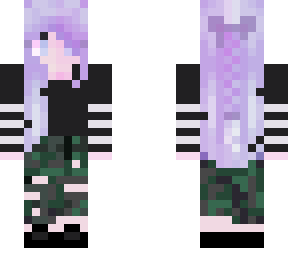 purple emo girl | Minecraft Skin