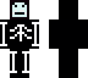 Black skeleton skin | Minecraft Skin