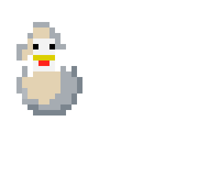 Minecraft Chicken Egg Pixel Art