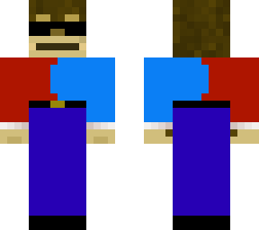 half red half blue monkey | Minecraft Skin