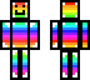 Rainbow Noob | Minecraft Skins