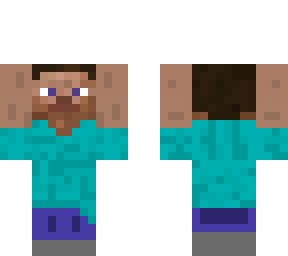 Steve raising his hands in the air | Minecraft Skin