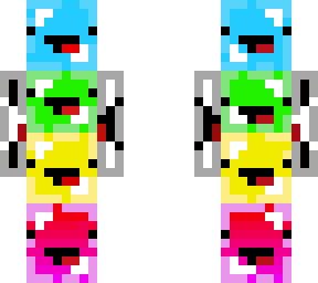 blocky faces | Minecraft Skin