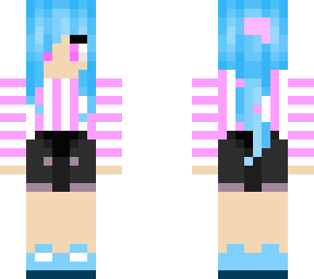 Transgender Pride Flag Girl | Minecraft Skin