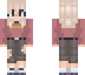 blushing aesthetic girl | Minecraft Skin