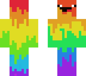 Rainbow Noob | Minecraft Skins