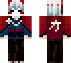 Blairnoir's japanese boy with kitsune mask | Minecraft Skin