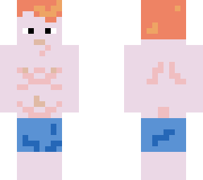 Preston (shirtless ginger head ginger bread) V2 | Minecraft Skin