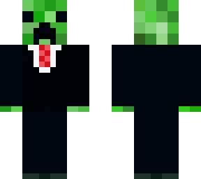 8-Bit Creeper in suit | Minecraft Skin