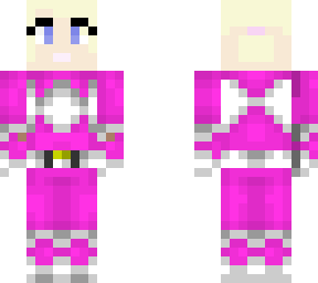 me pink power ranger no helmet | Minecraft Skin