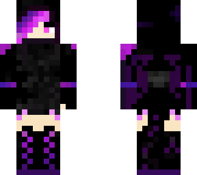Purple emo girl | Minecraft Skin