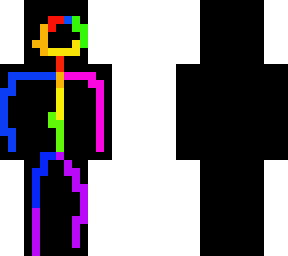rainbow stickman | Minecraft Skin