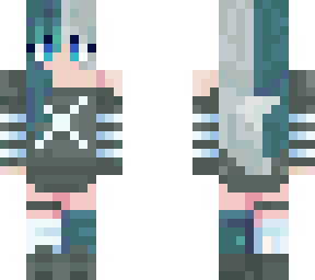 Split Hair Girl | Minecraft Skin
