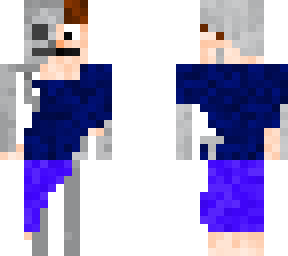 Half Skeleton Guy | Minecraft Skin