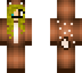 Heterocromian blonde deer girl! | Minecraft Skin